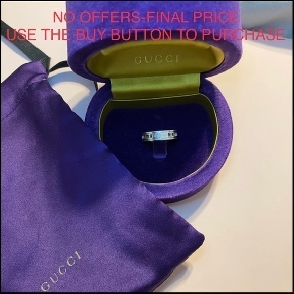 Gucci | Jewelry | Gucci Scroll Ring White Gold Fidget Ring | Poshmark